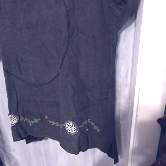 Blue Fish | Tops | Blue Fish Linen Tunic Hand Painted Lagenlook | Poshmark